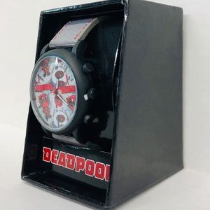Marvel | Accessories | Mens Deadpool Canvas Strap Gray Watch | Poshmark
